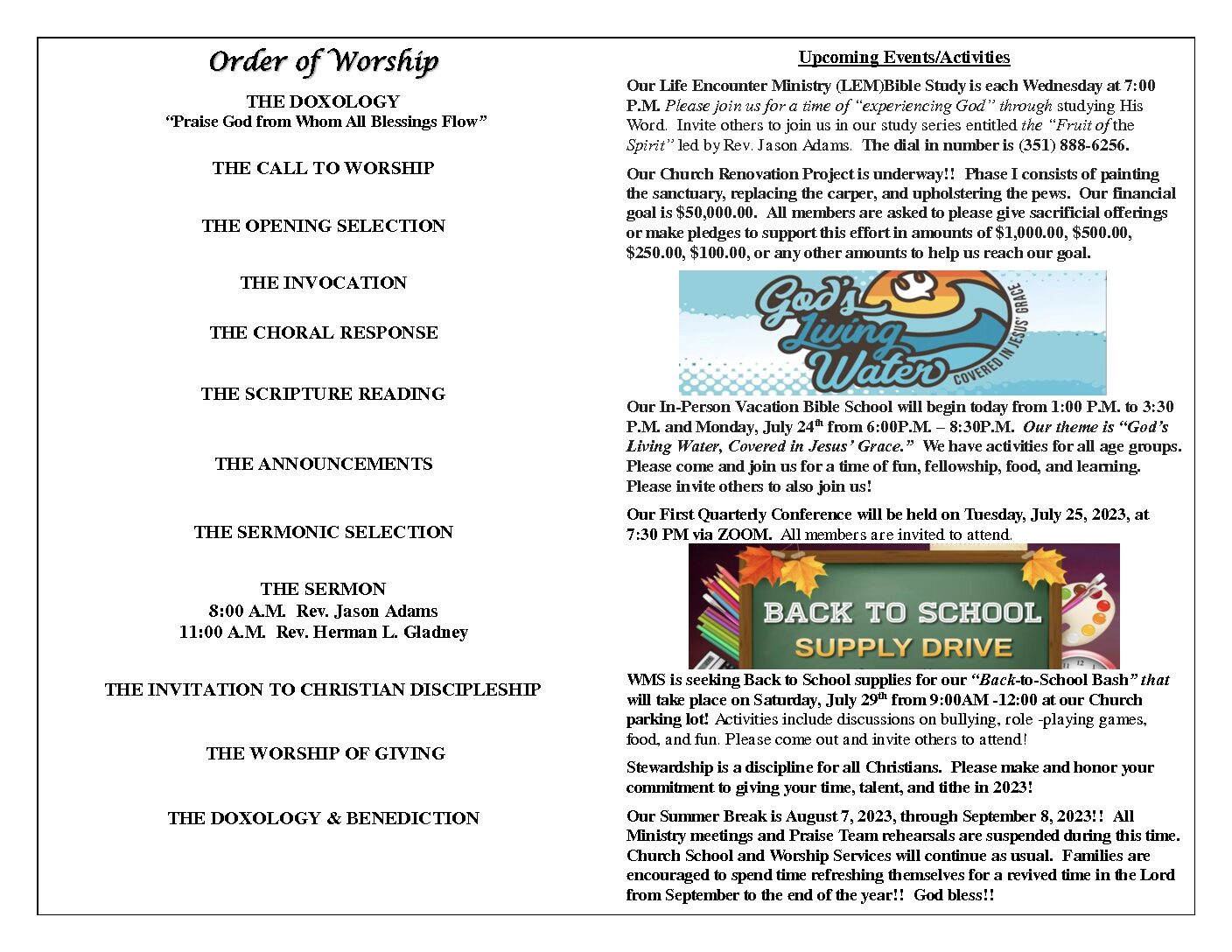 Live Stream – Emmanuel AME Church